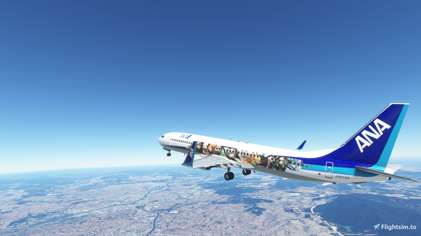 ANA ALLNIPPON AIRWAYS KIMETSU 737-900ER JA616A 对于 Microsoft Flight ...