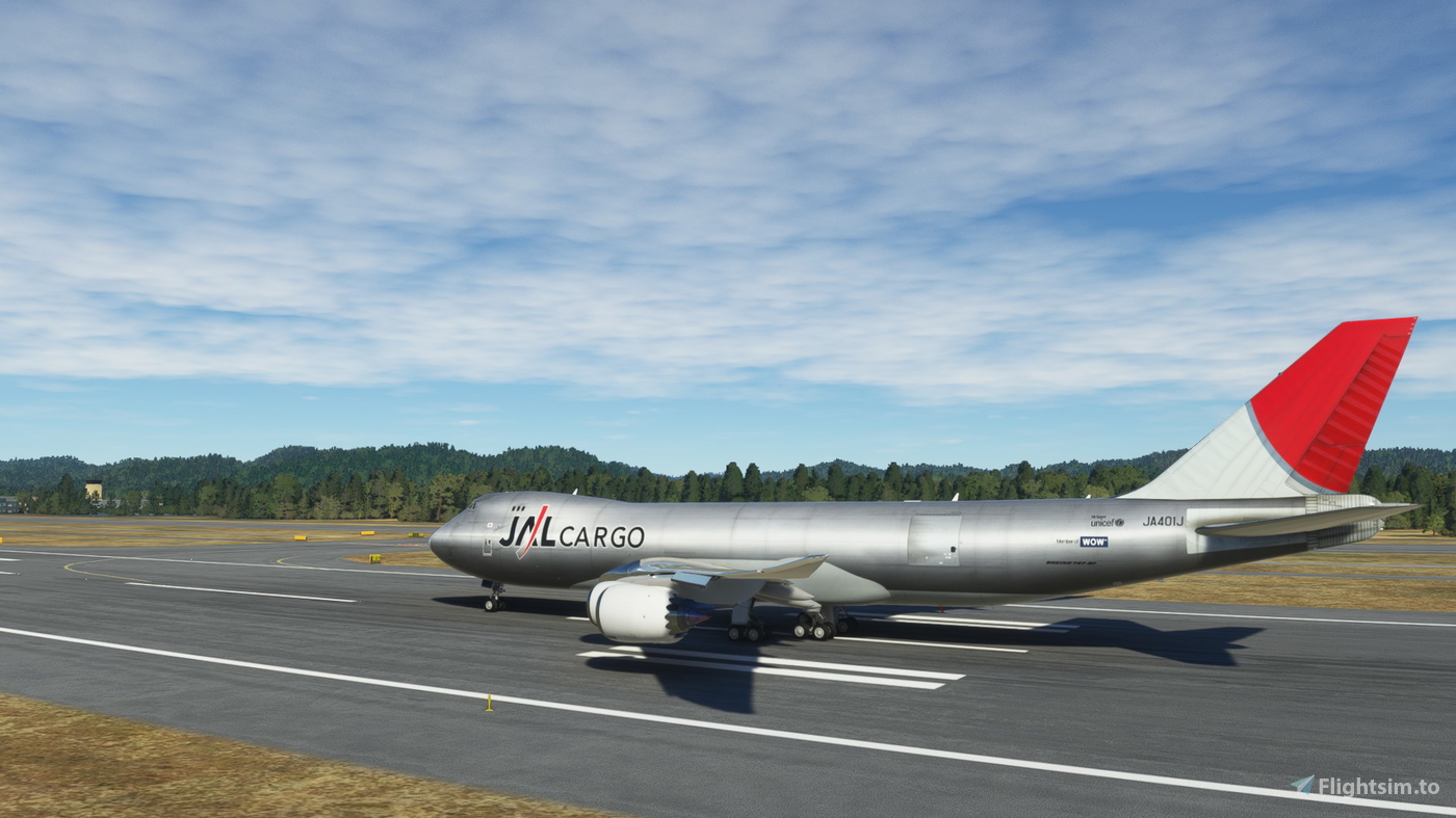 Asobo Boeing 747-8F Jal Cargo JA401J 4k pour Microsoft Flight Simulator | MSFS