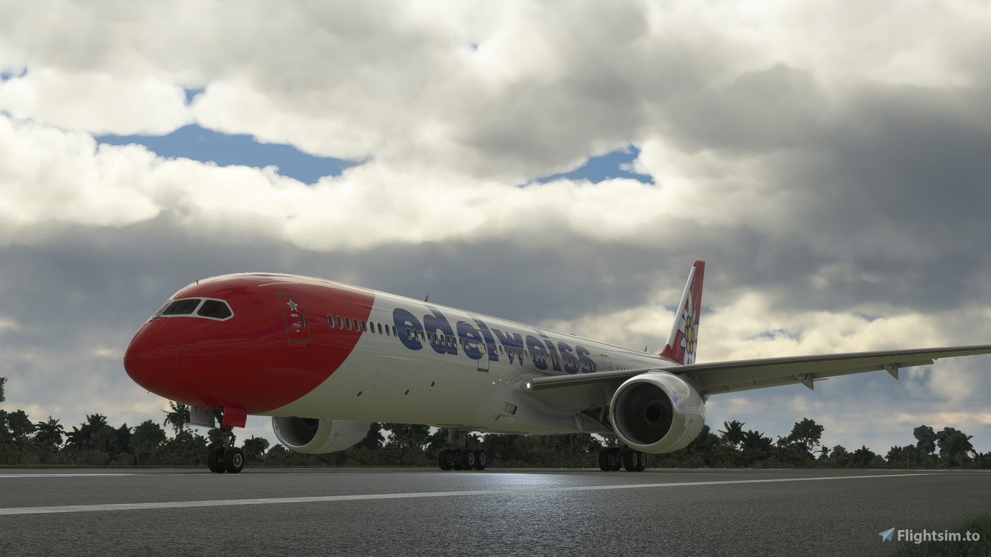 Asobo Boeing 787-10 Edelweiss "HB-JHQ" for Microsoft Flight Simulator ...