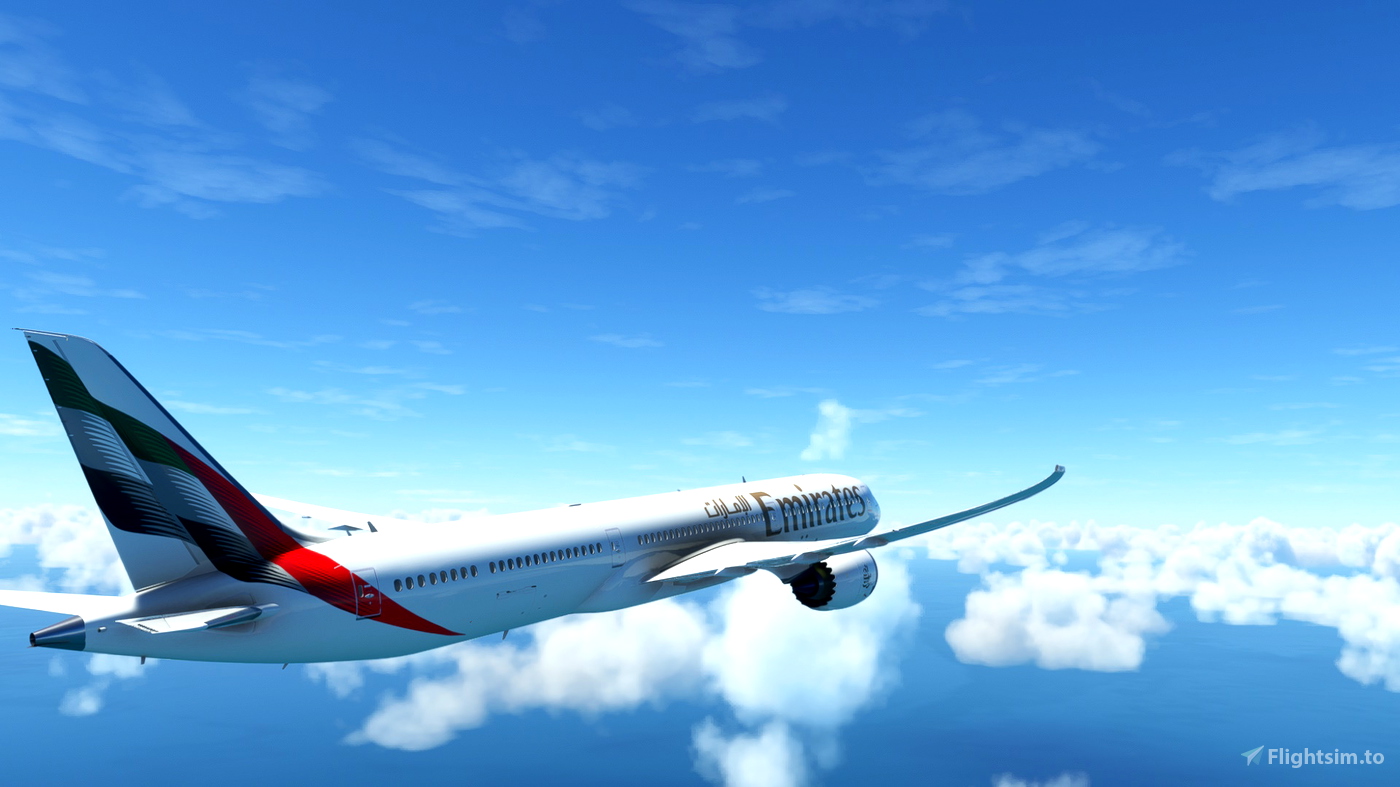 Asobo Boeing 787-10 Emirates New Livery 8K » Microsoft Flight Simulator