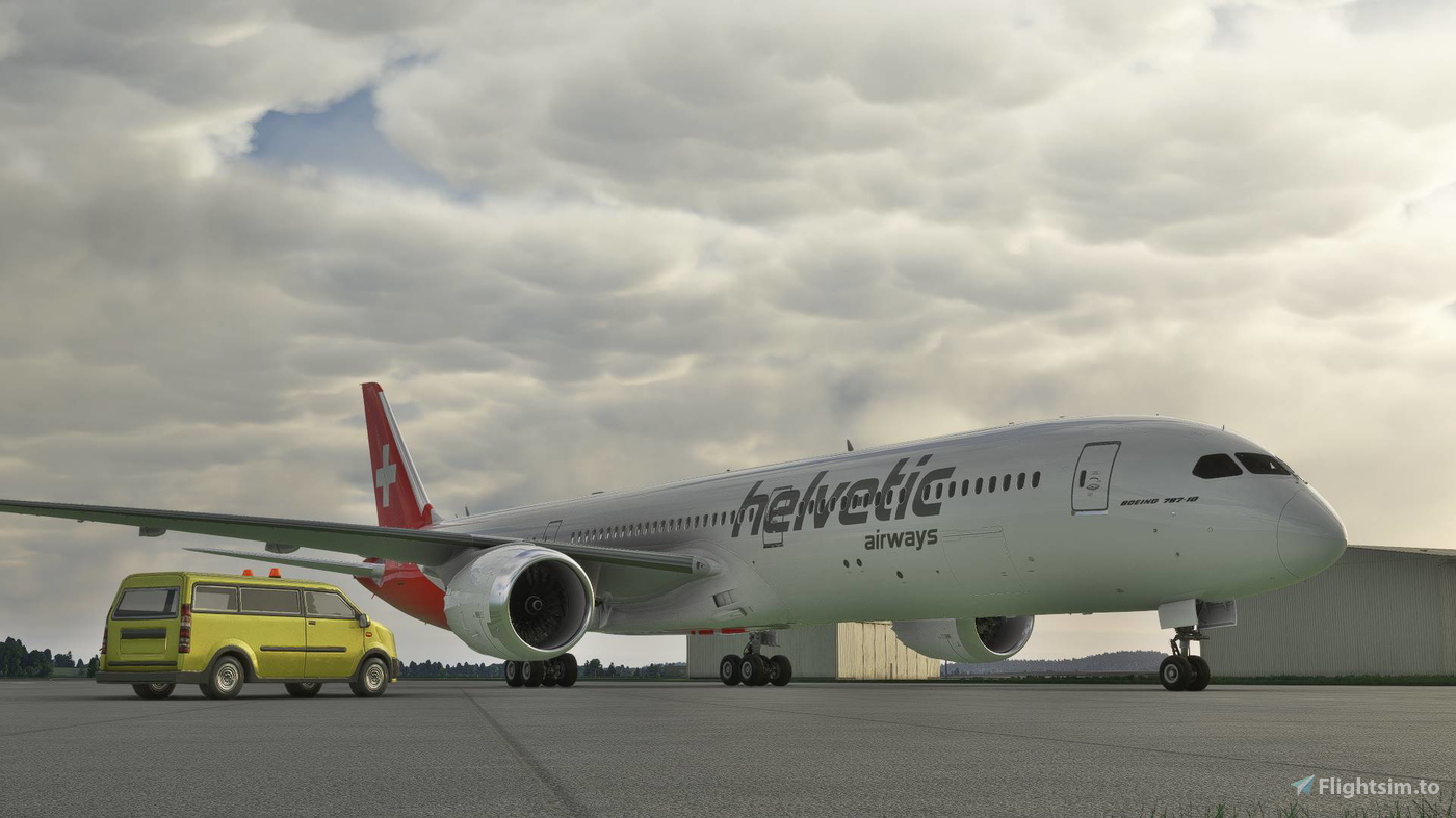 Asobo Boeing 787-10 "HB-TJA" Helvetic für Microsoft Flight Simulator | MSFS