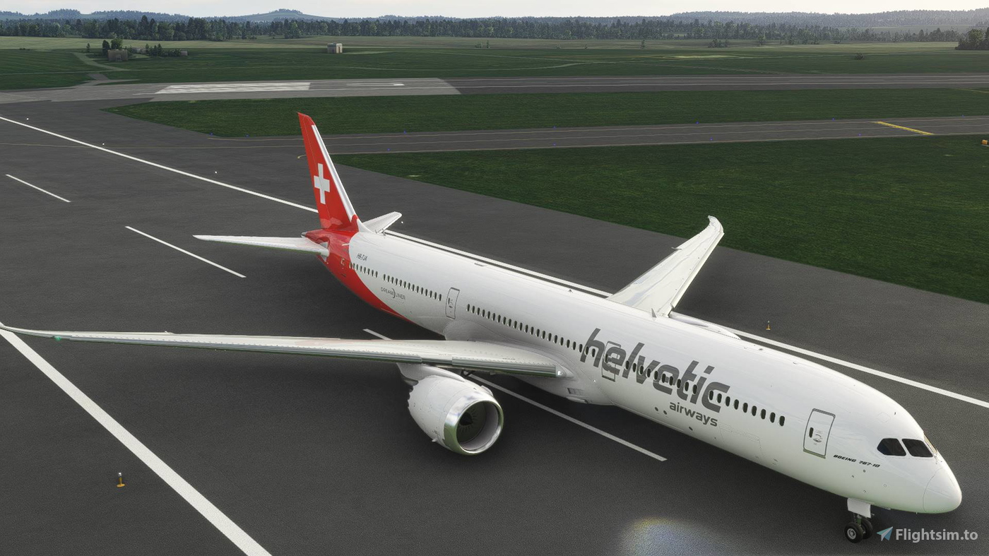 Asobo Boeing 787-10 "HB-TJA" Helvetic für Microsoft Flight Simulator | MSFS