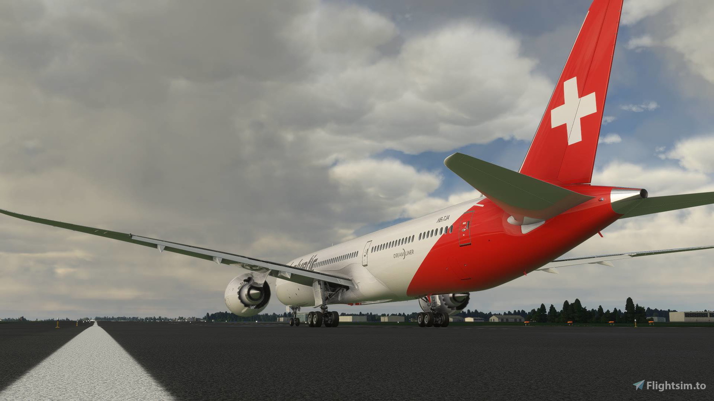 Asobo Boeing 787-10 "HB-TJA" Helvetic для Microsoft Flight Simulator | MSFS