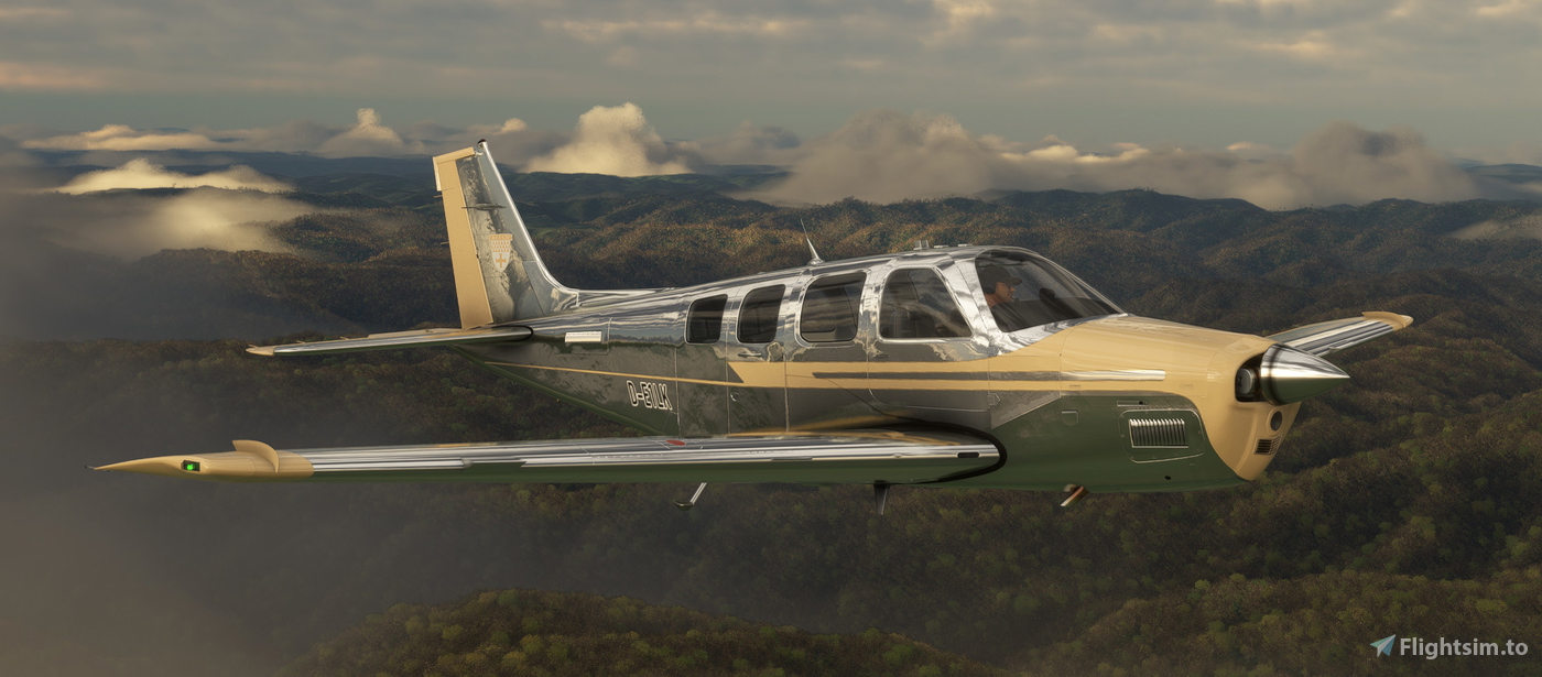 Asobo Default, Improvement Mod, and Black Square Beechcraft Bonanza ...