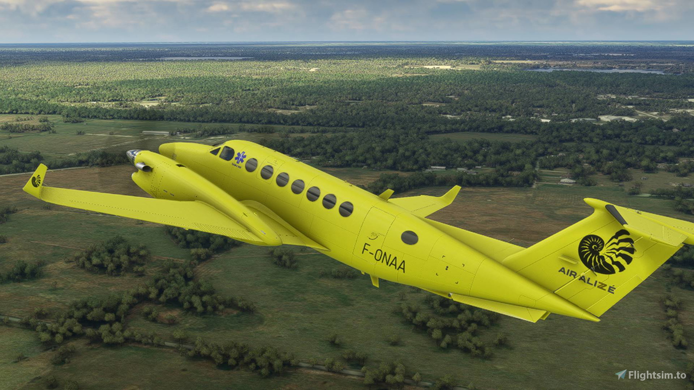 Asobo King Air 350i "F-ONAA" AIR ALIZÈ for Microsoft Flight Simulator ...