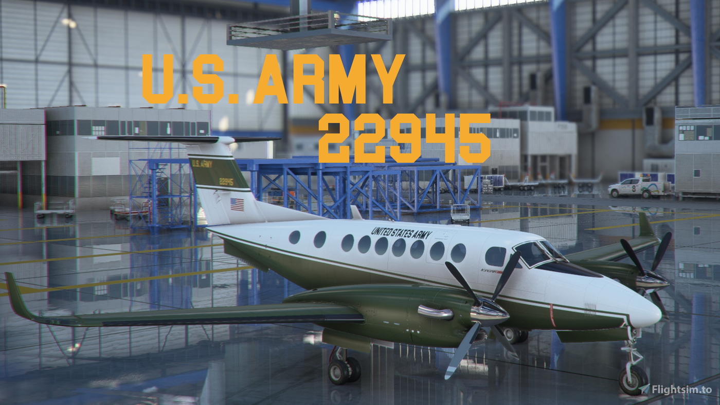 Asobo King Air 350i U.S. ARMY "22945" for Microsoft Flight Simulator | MSFS