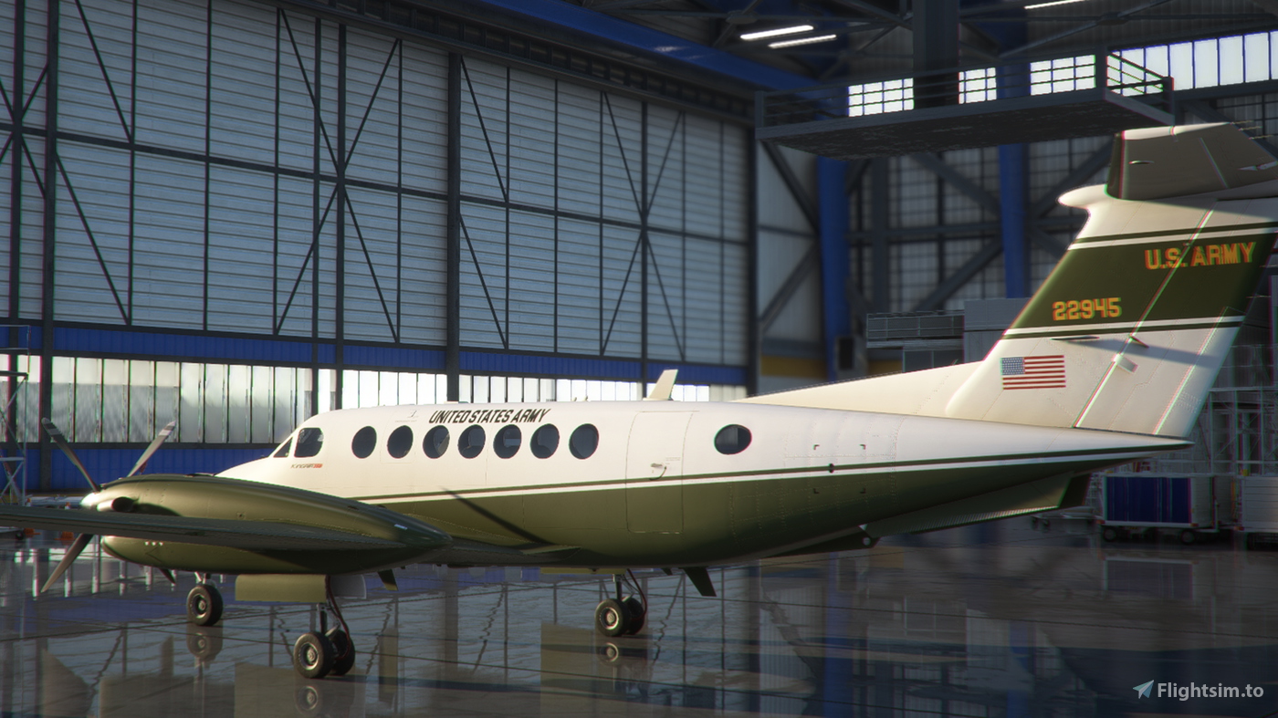 Asobo King Air 350i U.S. ARMY "22945" for Microsoft Flight Simulator | MSFS