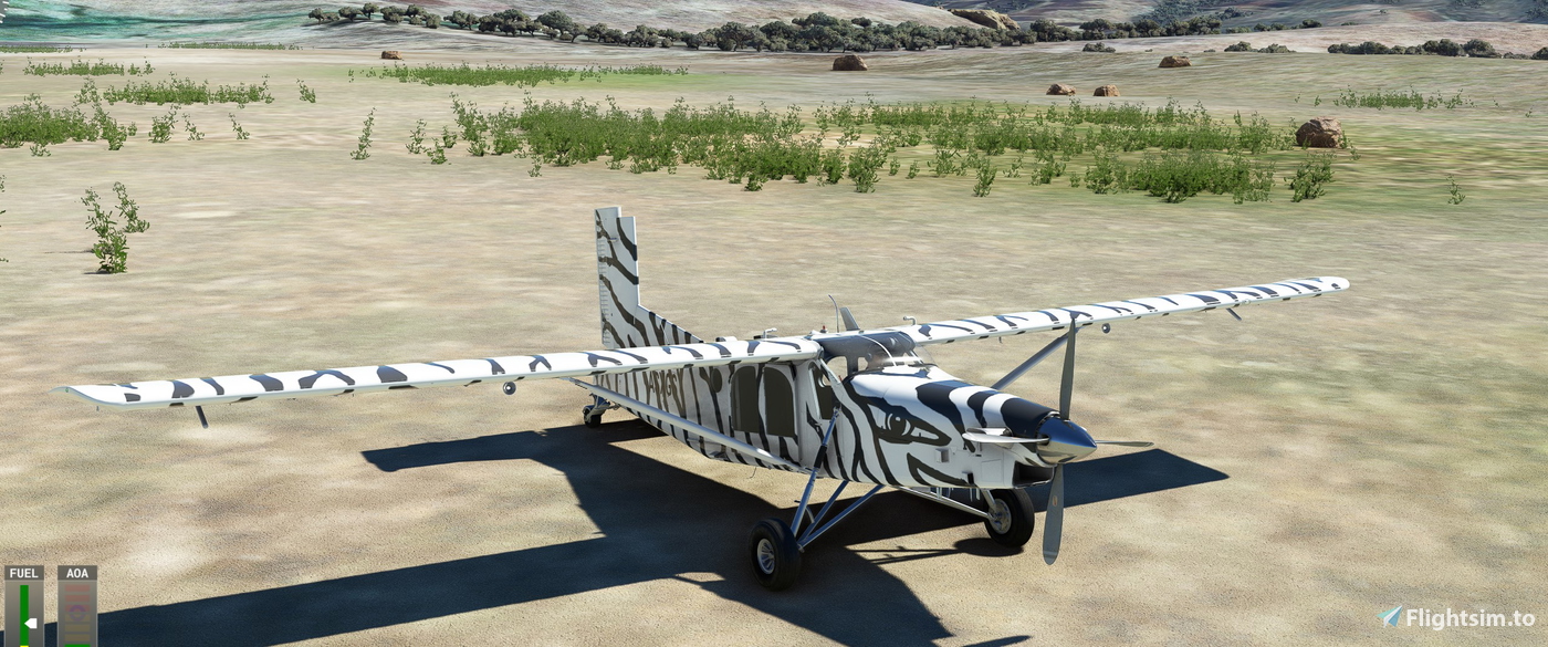 Asobo Pilatus Porter Zebra livery (Wheel/Gauges Type). voor Microsoft ...