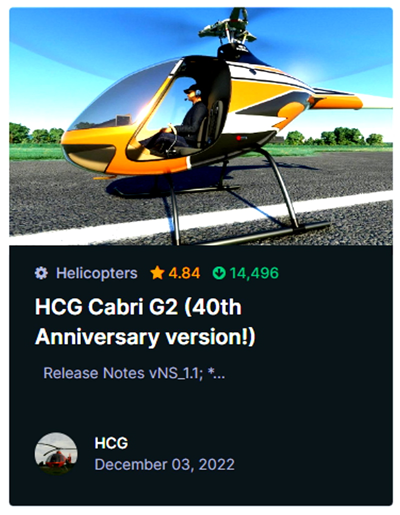 ATC Fix for HCG Cabri G2 (40th Anniversary version!) for Microsoft Flight Simulator | MSFS