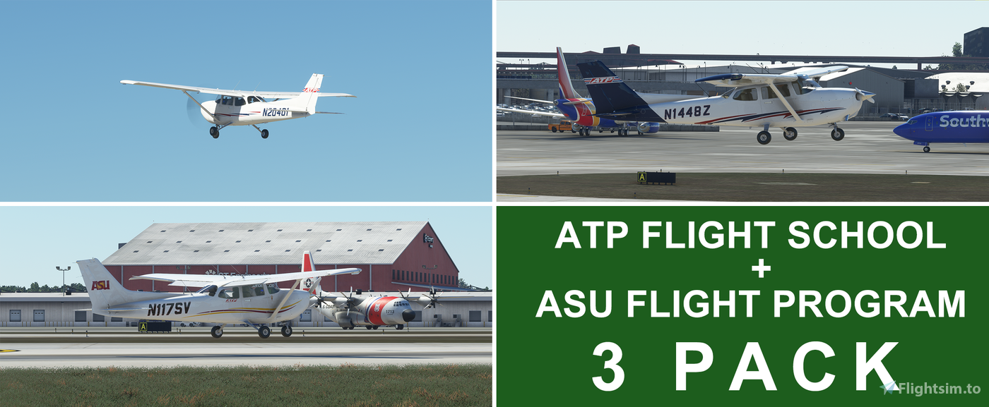 ATP Flight School 3 Pack - Cessna 172 Skyhawk G1000 for Microsoft ...
