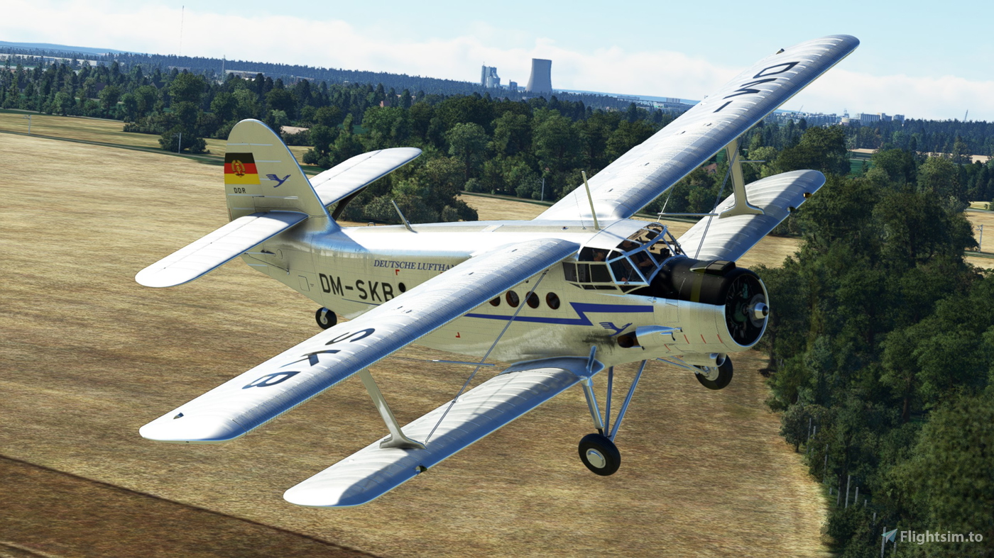 ATS Antonov AN-2 DM-SKB DDR - Lufthansa ca. 1960 para Microsoft Flight ...