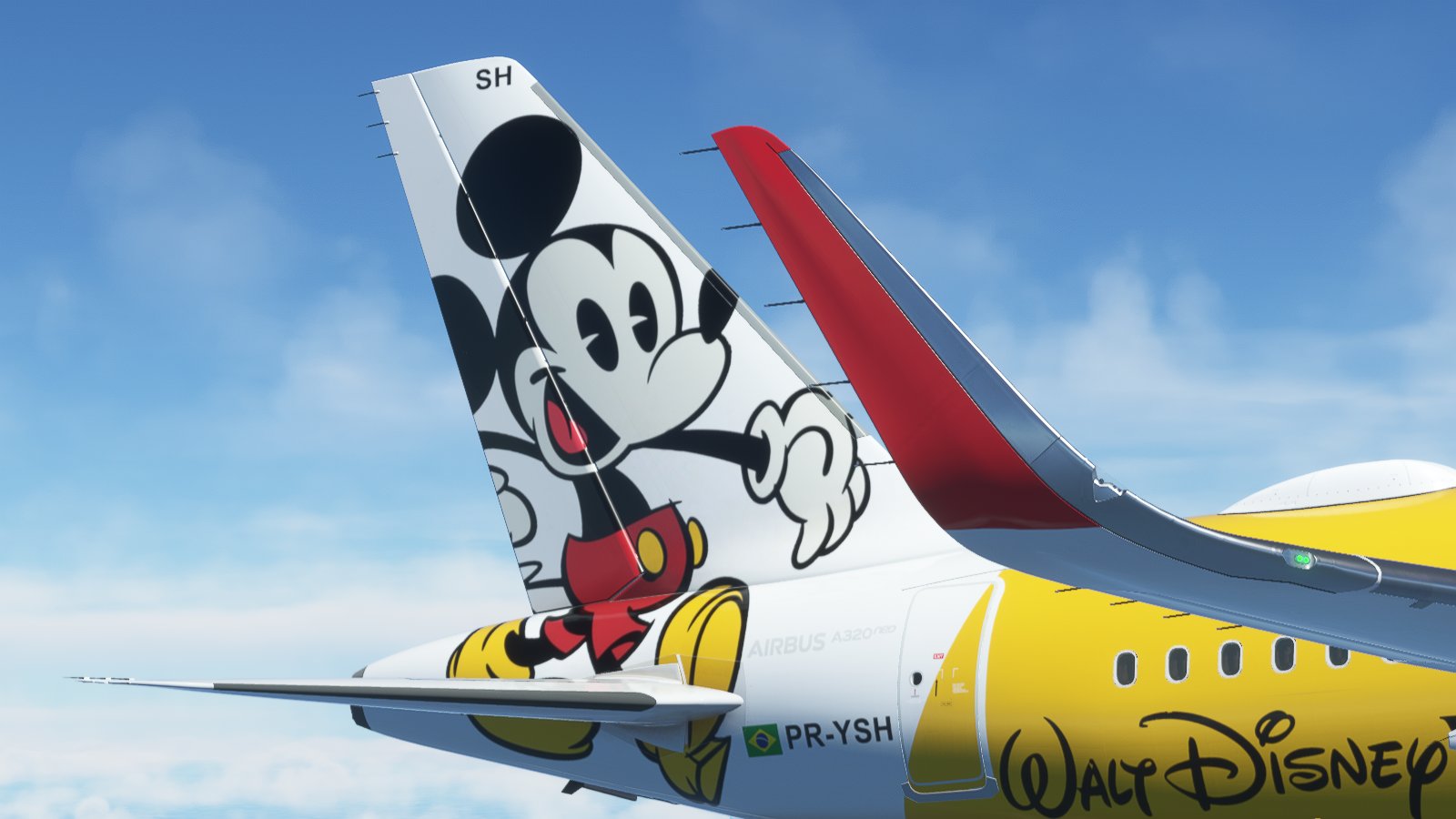 Azul Mickey Mouse - (PR-YSH) - 8k-resolution - FlyByWire A32NX 2.0 ...