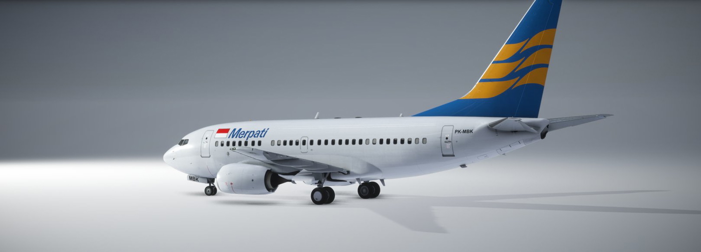 B737-600 | Merpati Airlines | PK-MBK | 4K for Microsoft Flight ...