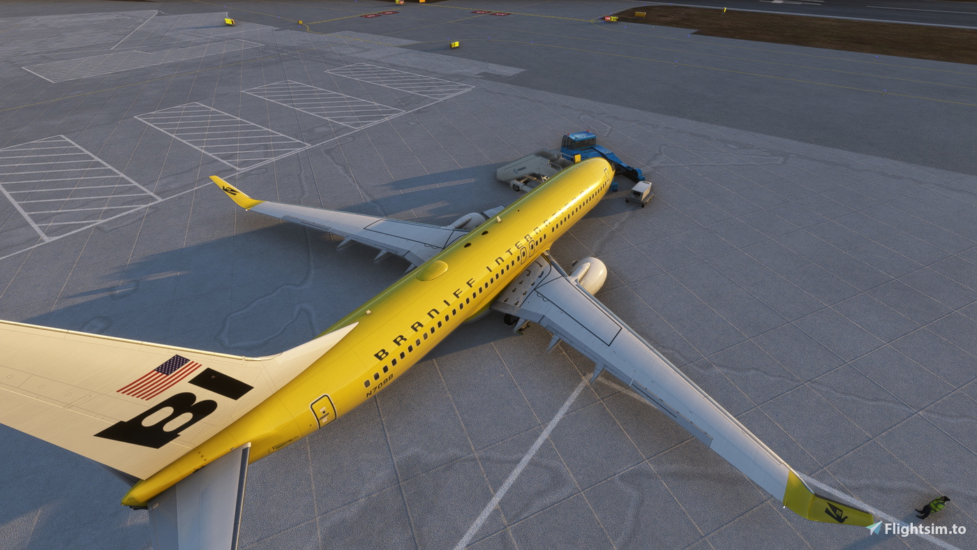 B737-800 BRANIFF (YELLOW) for Microsoft Flight Simulator | MSFS