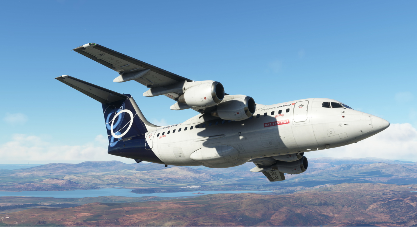 BAe 146-100 BAE Systems Livery G-BLRA for Microsoft Flight Simulator | MSFS