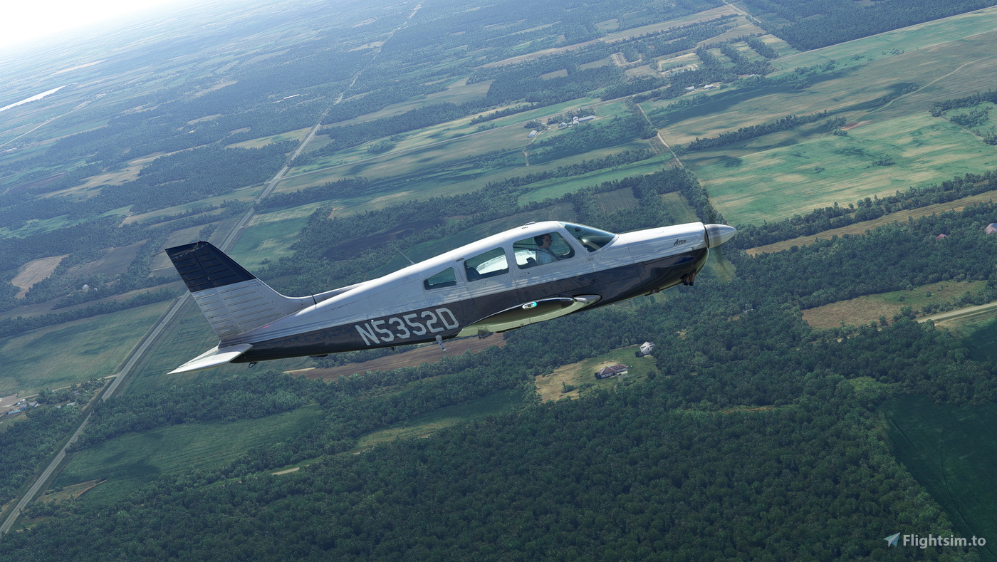 Basic Blue Livery for Carenado Piper Arrow III for Microsoft Flight Simulator | MSFS