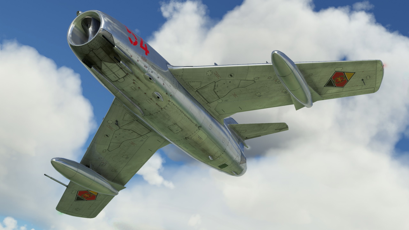 Bear Studios MiG-15Bis GDR Air Force red "54" für Microsoft Flight ...