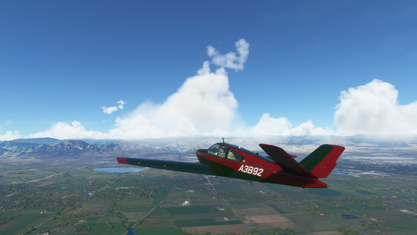 Beechcraft Bonanza V35B in Dark Green and Red for Microsoft Flight ...
