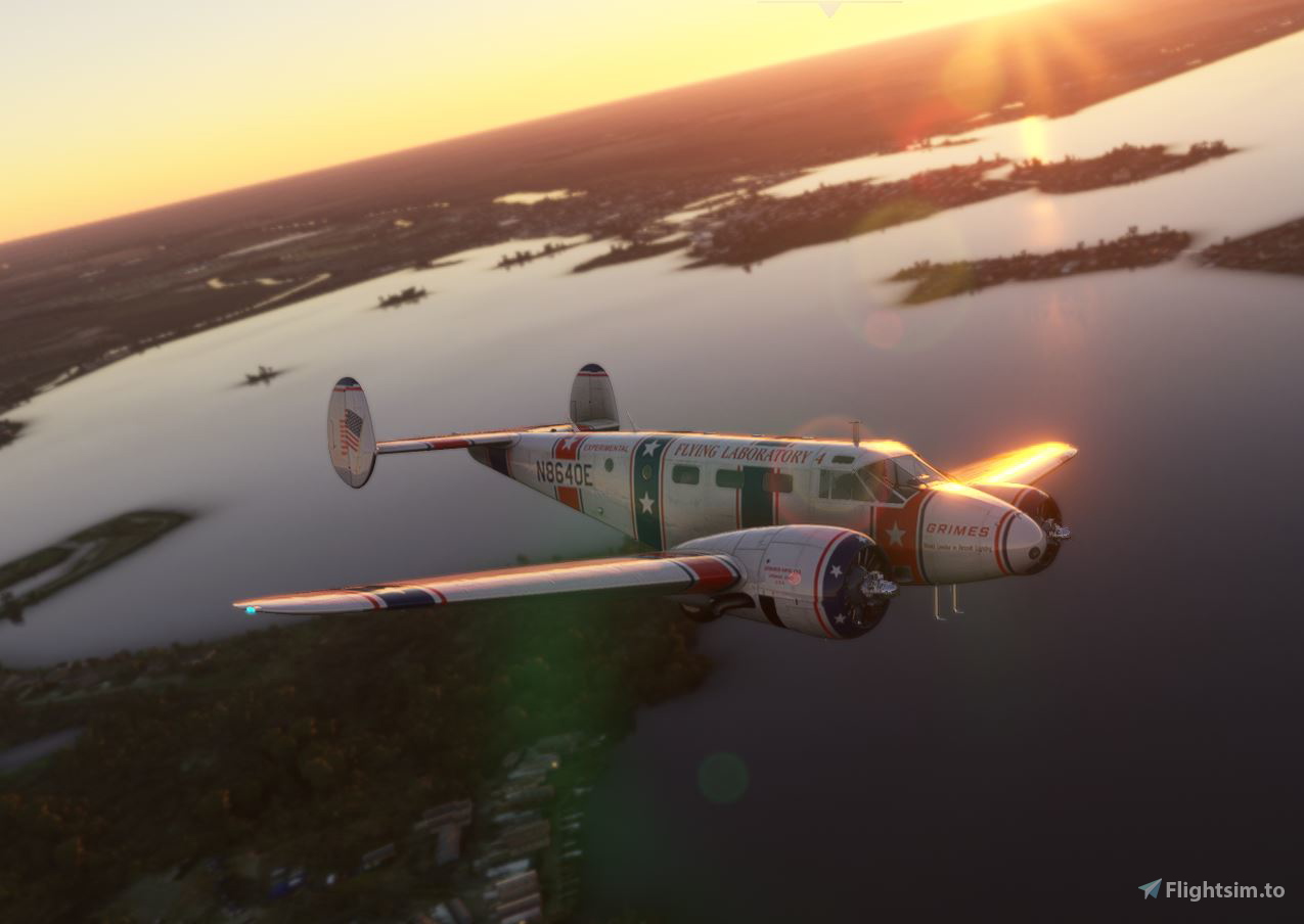 Beechcraft C-45H "Grimes Flying Lab" N8640E" for Microsoft Flight Simulator | MSFS