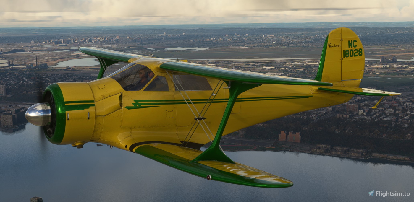 Beechcraft D17 Staggerwing NC18028 for Microsoft Flight Simulator | MSFS