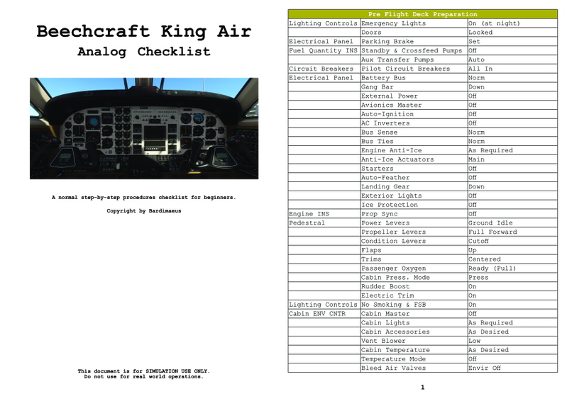 Checklists for Microsoft Flight Simulator | MSFS | Flightsim.to
