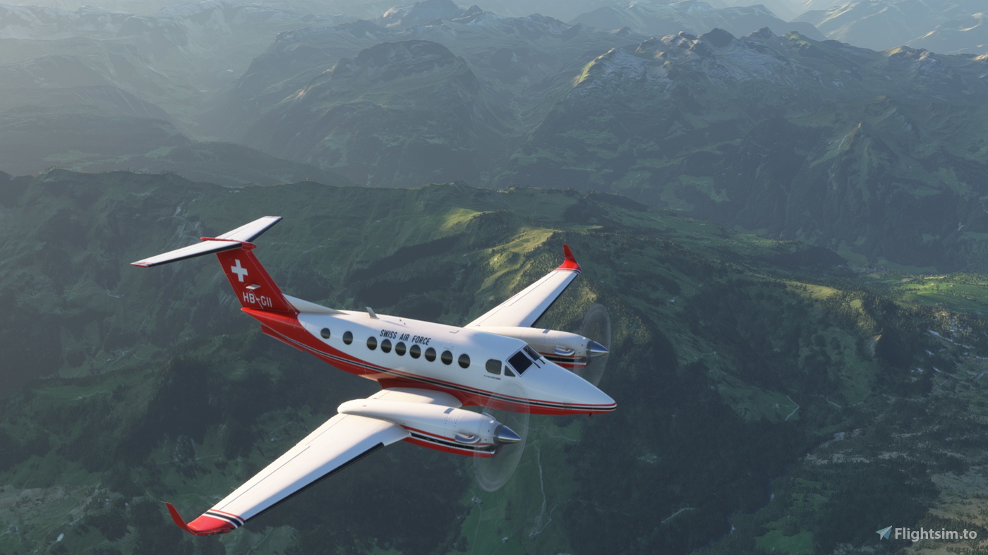 Beechcraft Super King Air 350C HB-GII for Microsoft Flight Simulator | MSFS