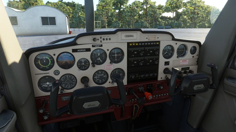Bege/Red Panel - Cessna 152 for Microsoft Flight Simulator | MSFS