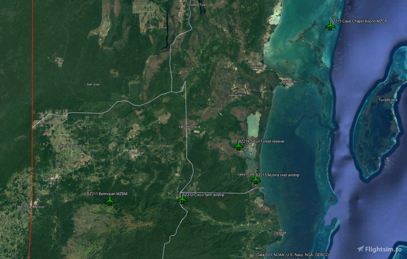Belize real airstrips pack 3 for Microsoft Flight Simulator | MSFS
