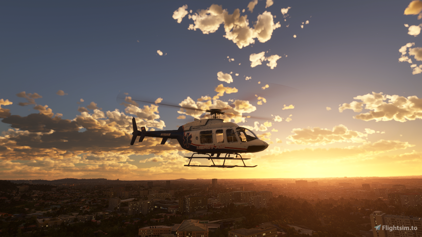 Bell 407 Air Methods Mercy Air N150AM for Microsoft Flight Simulator | MSFS