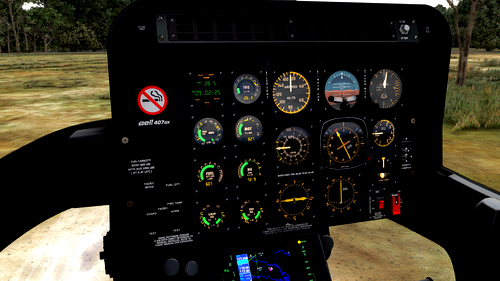 Bell 407 - Black Dashboard for Microsoft Flight Simulator | MSFS