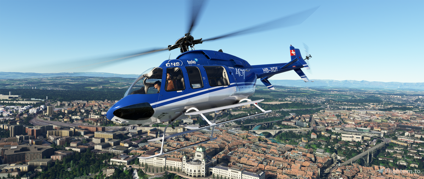 Bell 407 "HB-XQY" CHS Central Helicopter Services for Microsoft Flight ...