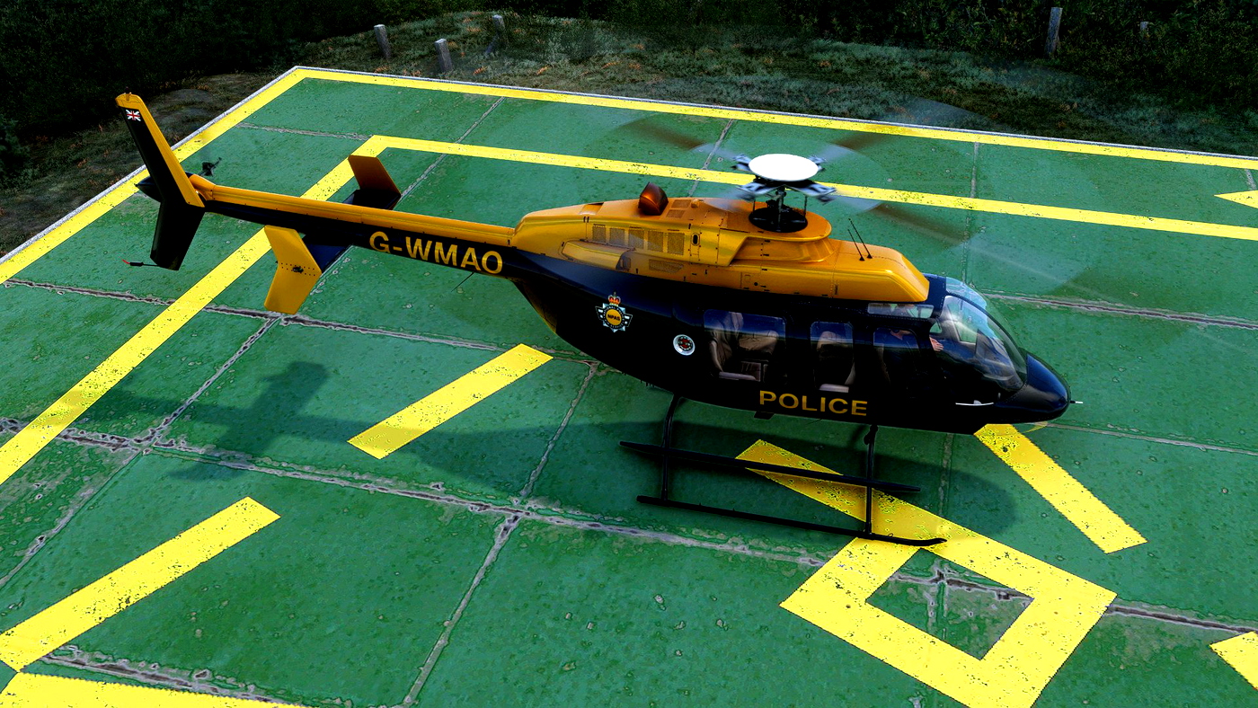 Bell 407 - UK Police G-WMAO (4K) for Microsoft Flight Simulator | MSFS