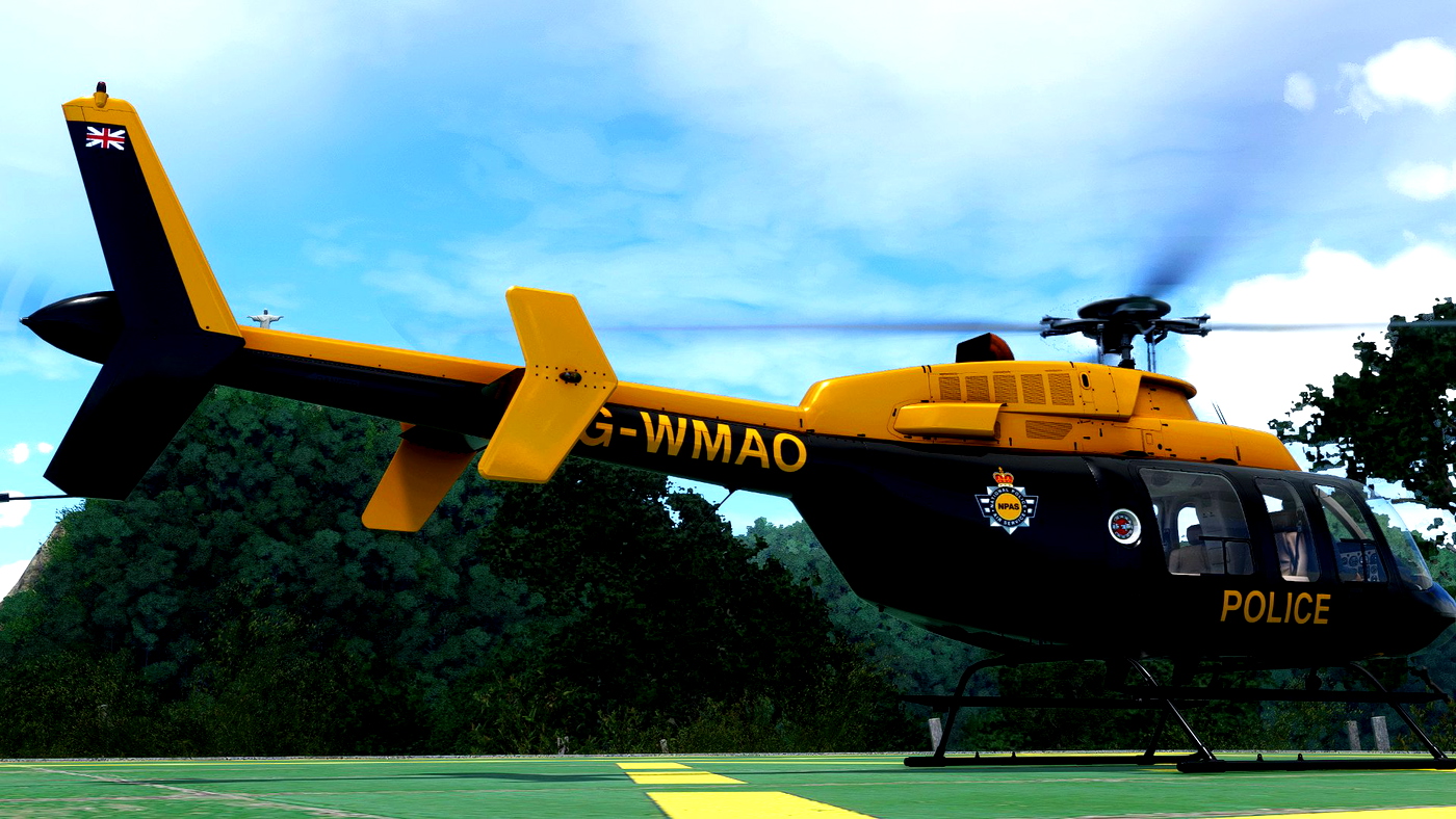 Bell 407 - UK Police G-WMAO (4K) for Microsoft Flight Simulator | MSFS