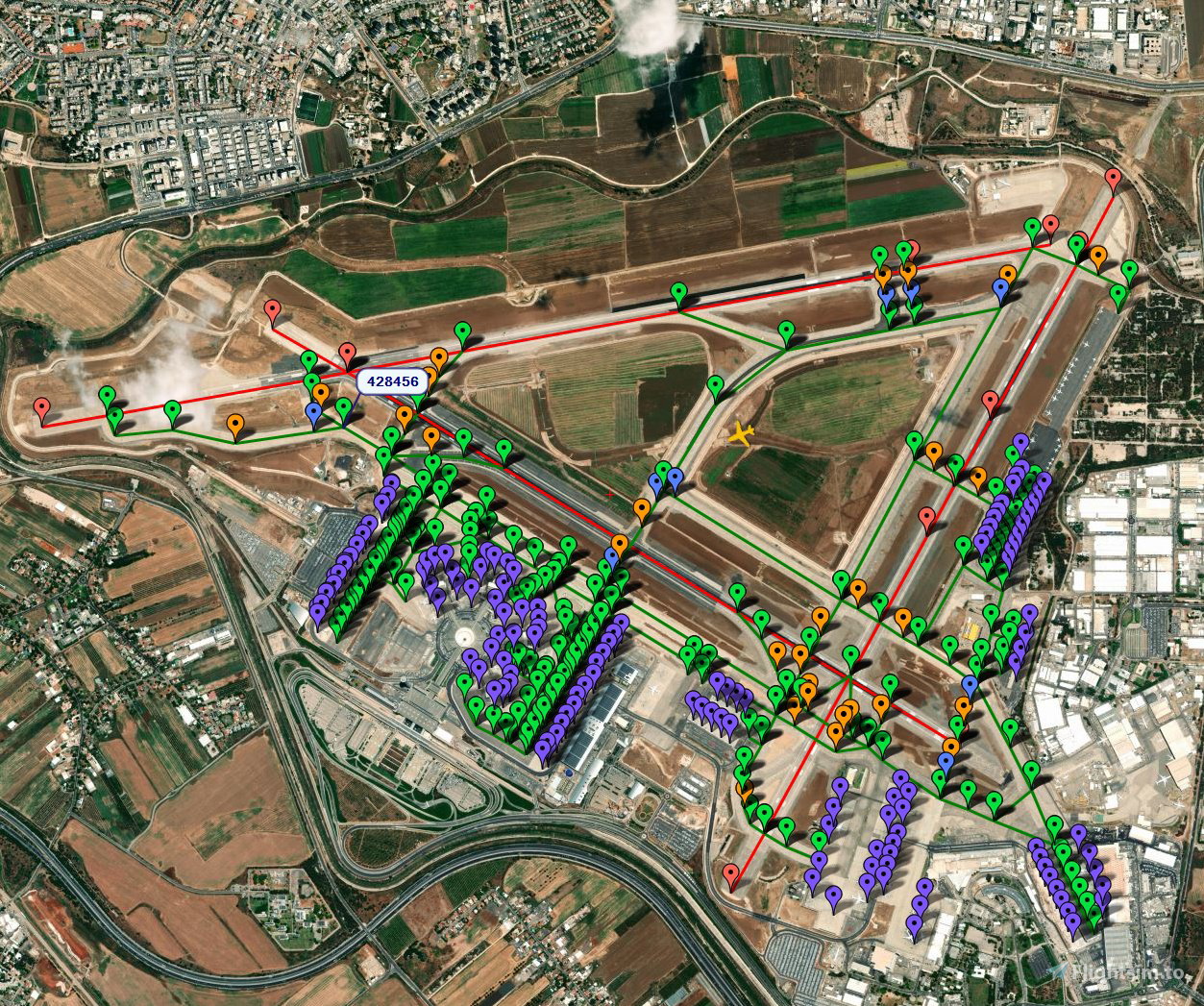 Ben Gurion (LLBG) PIlot2ATC Gates and Taxiways for Microsoft Flight ...