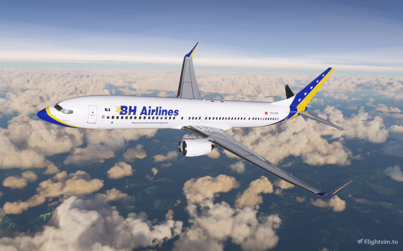 B&H Airlines Boeing 737-900ER PMDG BW TC-JYH Fictional for Microsoft Flight Simulator | MSFS