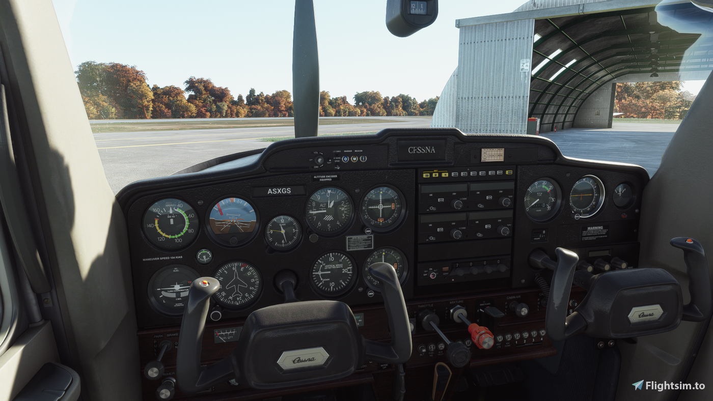 Black/Dark Wood Panel - Cessna 152 for Microsoft Flight Simulator | MSFS