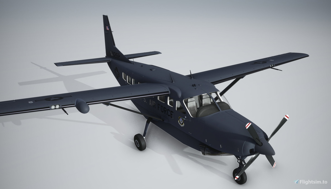 Black Square C208 | U. S. AIR FORCE for Microsoft Flight Simulator | MSFS