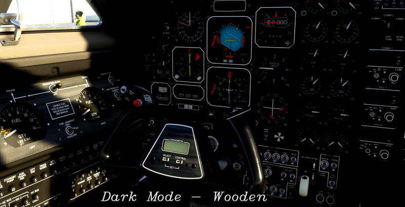 Black Square - King Air 350i Analog Gauge DarkMode Cockpit for Microsoft Flight Simulator | MSFS