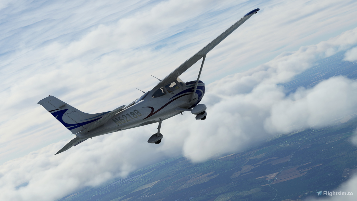 Blue and Red Livery for Carenado C182T Skylane for Microsoft Flight ...