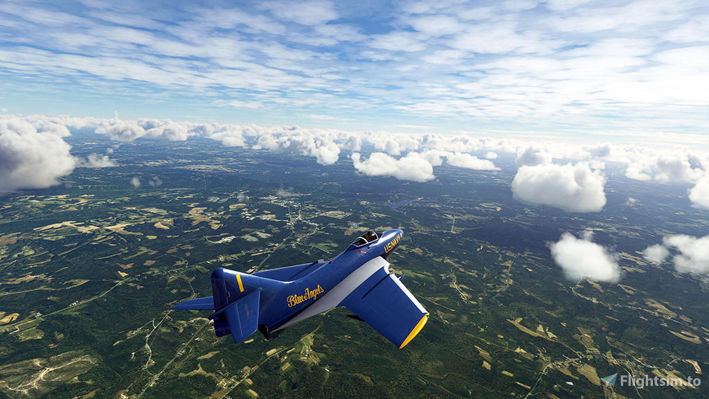 Blue Angels livery for a Grumman F9F-8 Cougar for Microsoft Flight ...