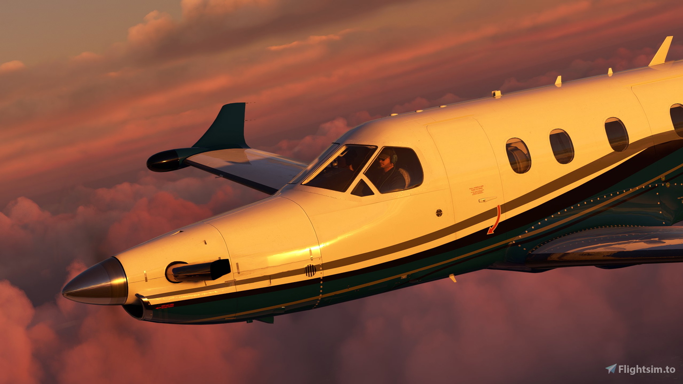 Blue Gray Swoop livery for Carenado PC12 for Microsoft Flight Simulator ...