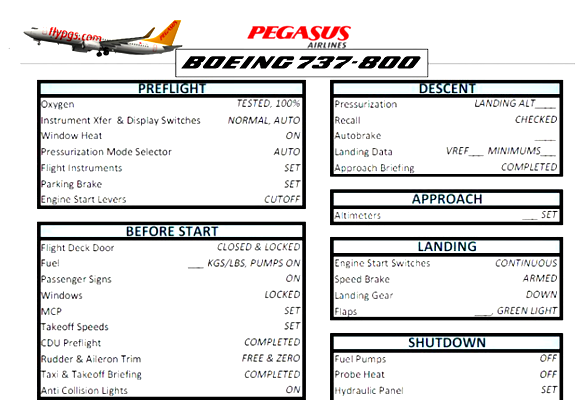 PMDG Boeing 737-800 - Checklists Add-Ons for Microsoft Flight Simulator ...