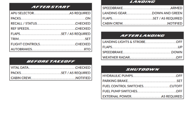 Boeing 747 Checklist - AirACT for Microsoft Flight Simulator | MSFS