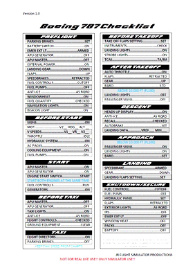 Boeing 757 & 767 Checklist til Microsoft Flight Simulator | MSFS