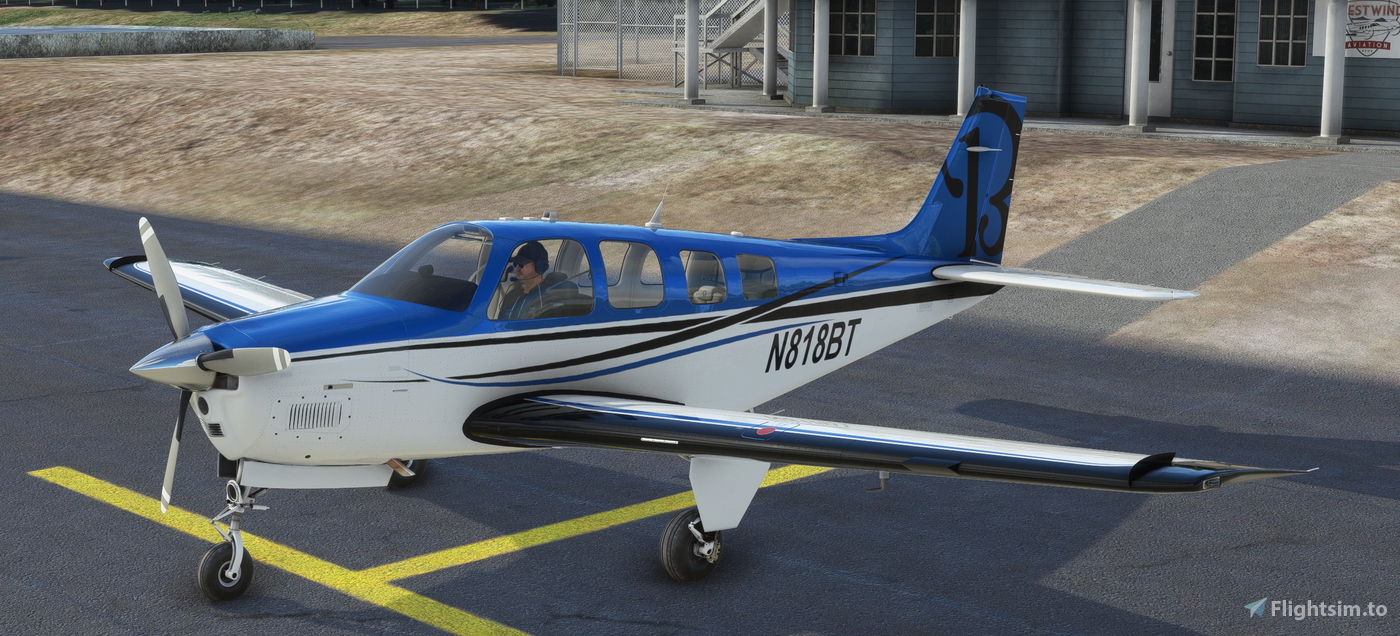 Bonanza Modern Blue / N62JR for Microsoft Flight Simulator | MSFS