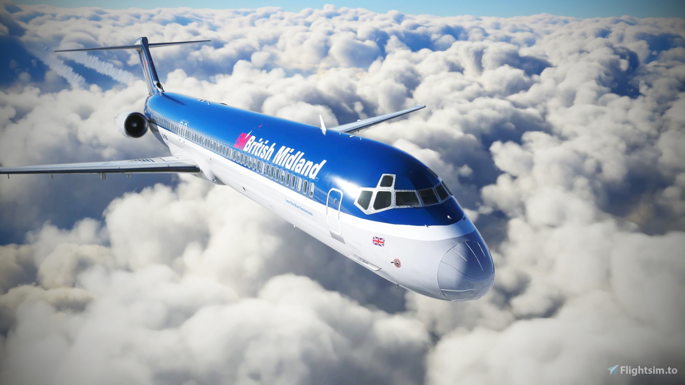 British Midland (G-BMAA) | Leonardo MD-82 "Maddog" | Into the Blue ...