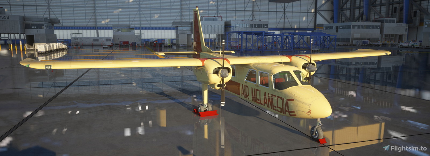 Britten-Norman BN-2 Islander Air Melanesiae (#605) early '70s livery ...