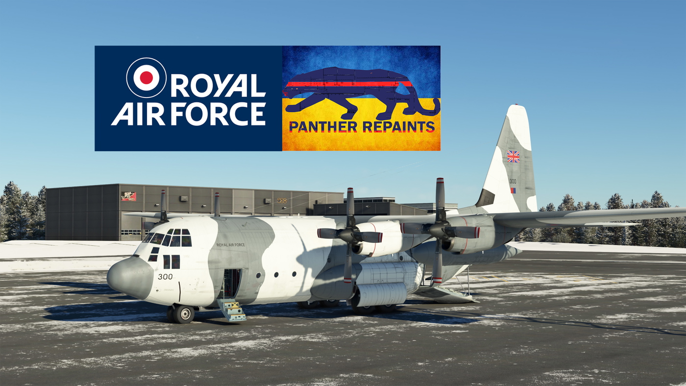 C-130 Captain Exterior RAF XV300 Snow Camouflaged for Microsoft Flight ...