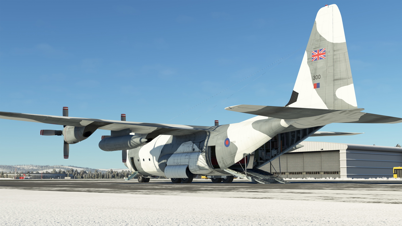 C-130 Captain Exterior RAF XV300 Snow Camouflaged for Microsoft Flight ...