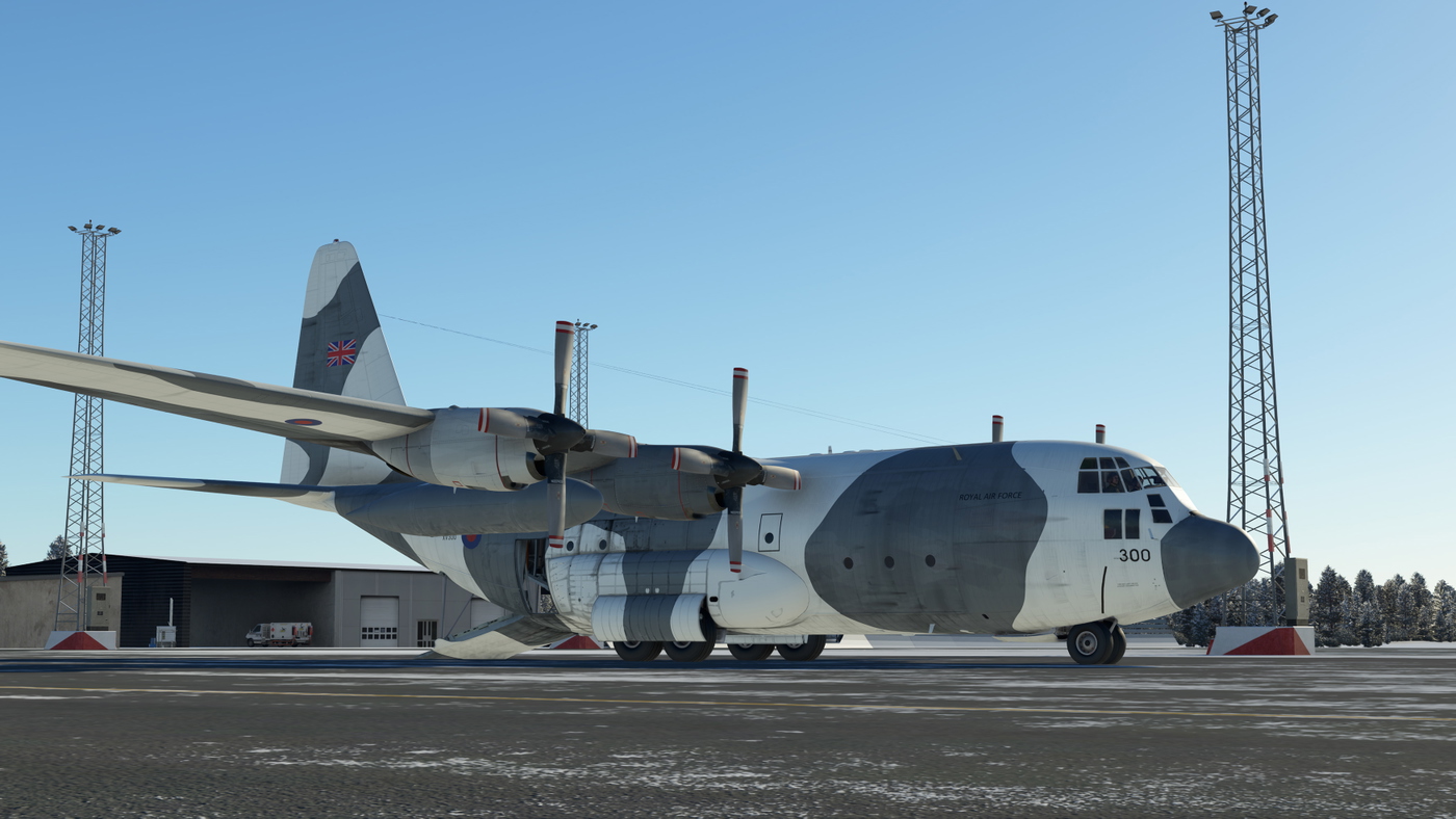 C-130 Captain Exterior RAF XV300 Snow Camouflaged for Microsoft Flight ...